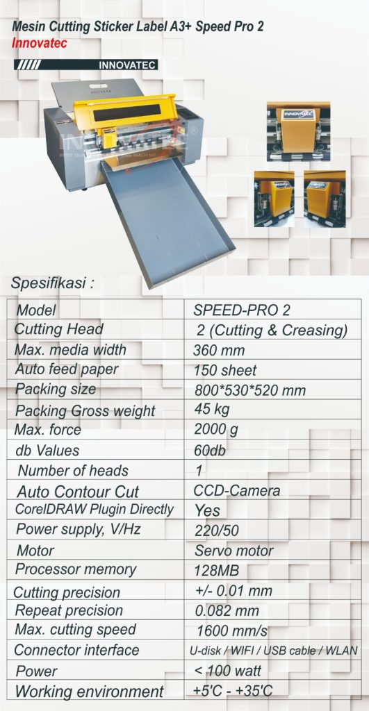 Mesin Cutting Sticker Speed Pro 2 – Innovatec Indonesia